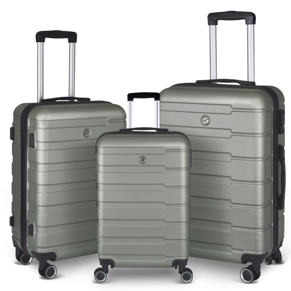 3 Piece Sets Luggage Travel Suitcase with TSA Lock, 20"/24"/28"Hardside ...