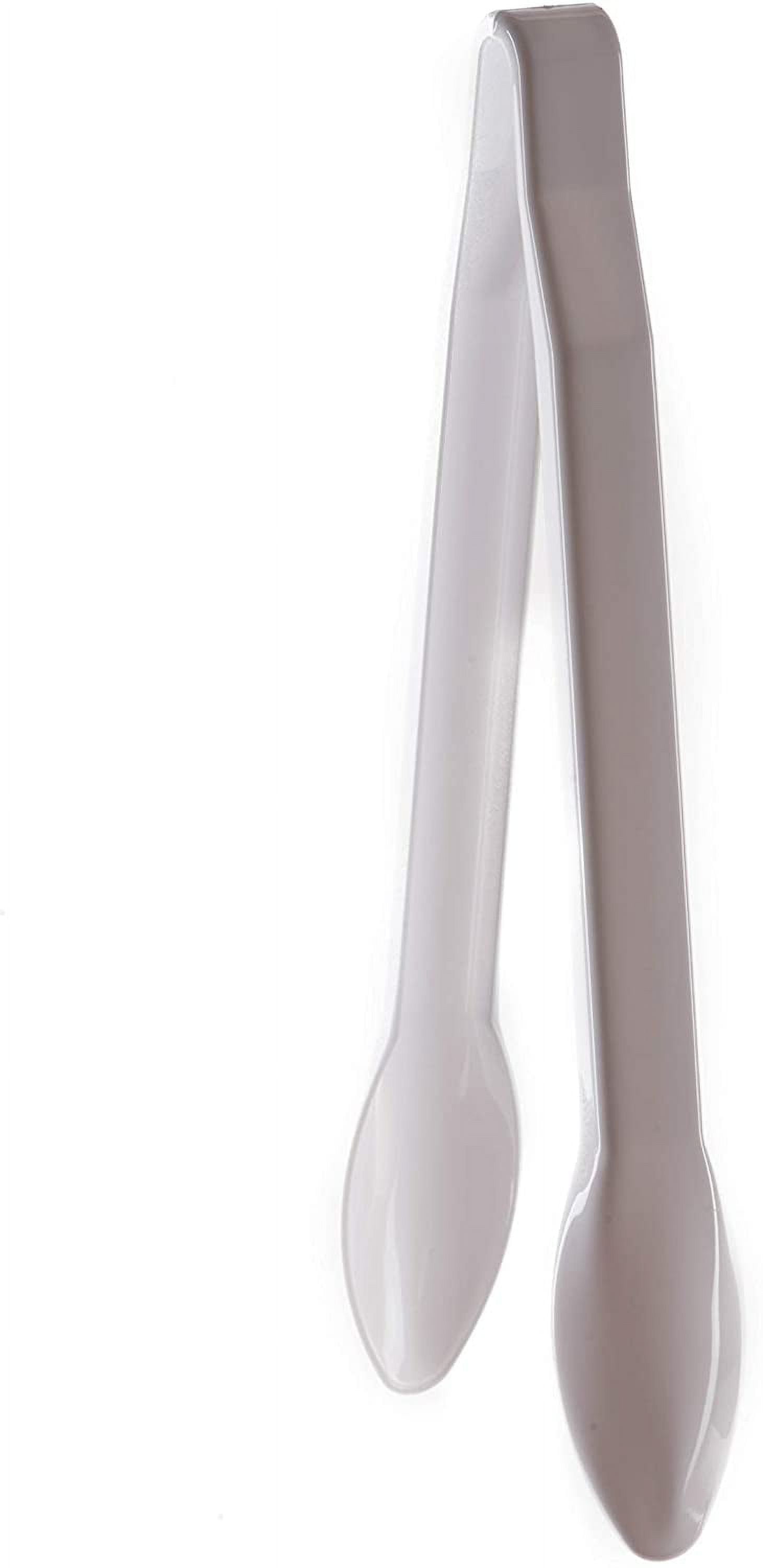 Set of 3 - Heavy Duty White Serving Tongs - 12 inch - Plastic ...