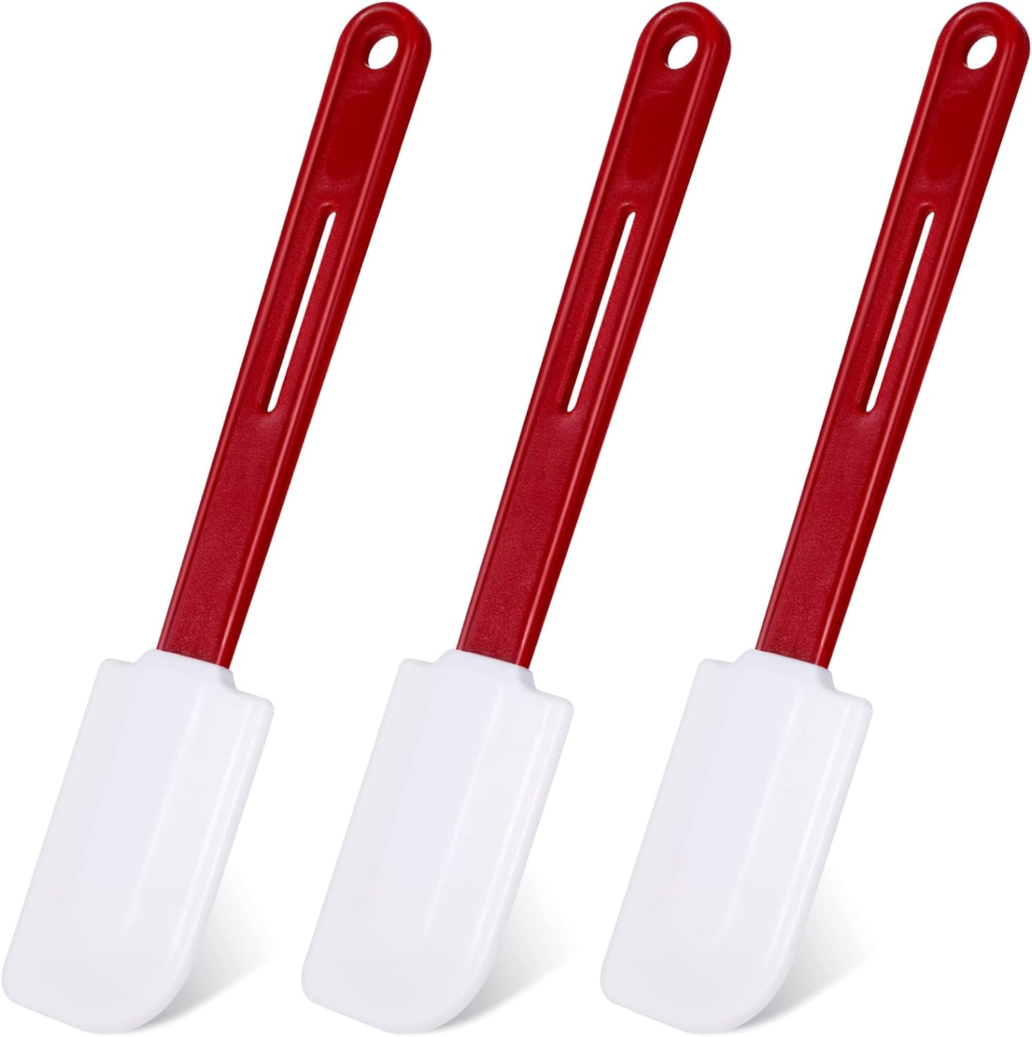 Set of 3 High Temp Silicone Spatulas Heat Resistant Rubber Commercial ...