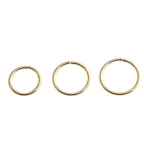 Set of 3 Mismatched Small Huggie Hoop Earrings Gold Filled 20 GA Mini ...