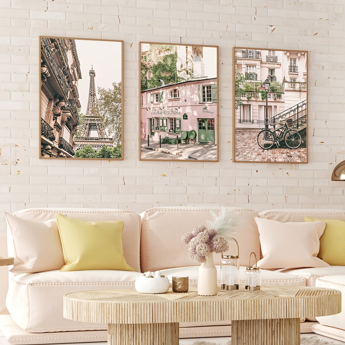 Set of 3 Paris Travel Scenery Wall Art Prints, European Photography ...