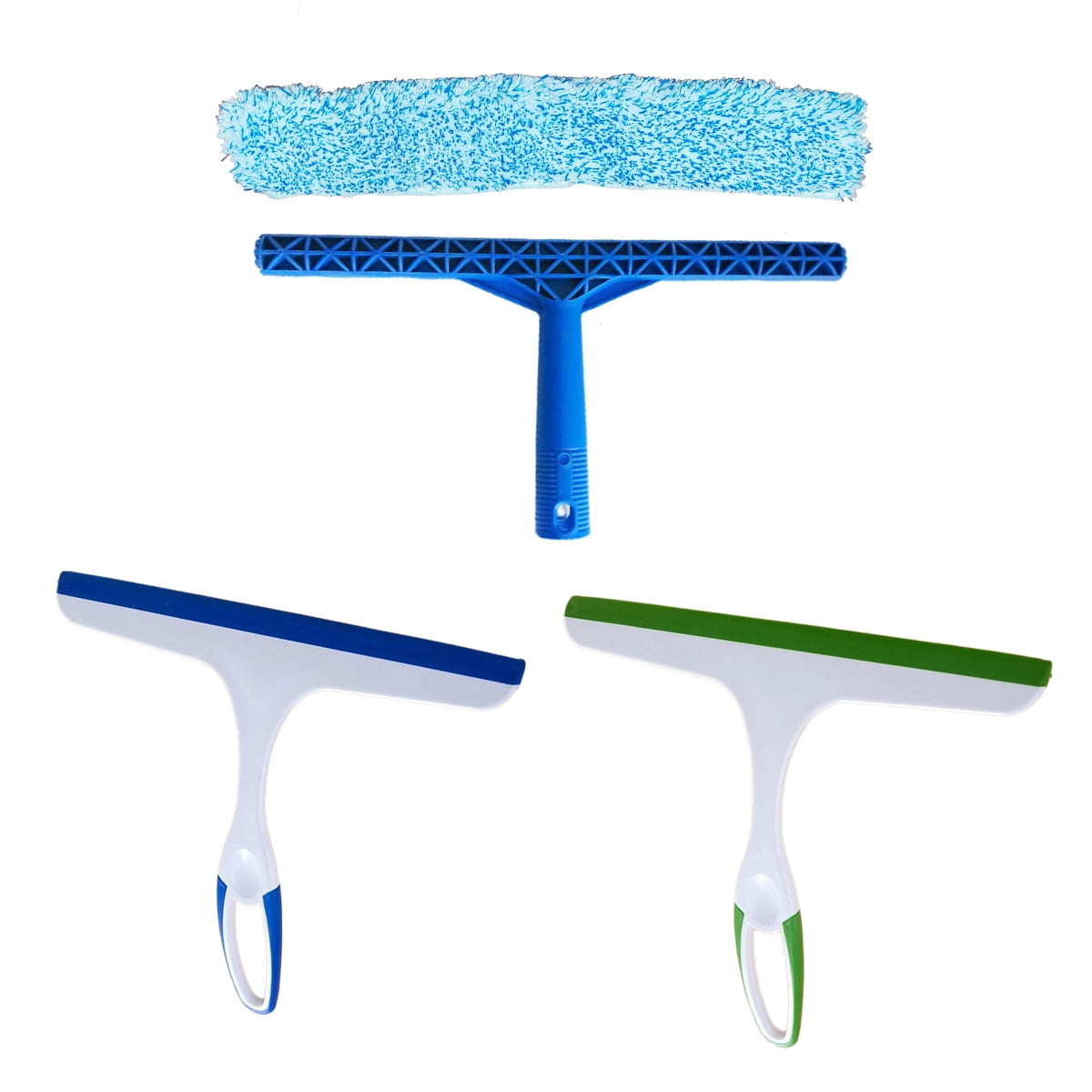 A Set Of 3-Piece Squeegees And A Microfiber Window Cleaner, Window ...