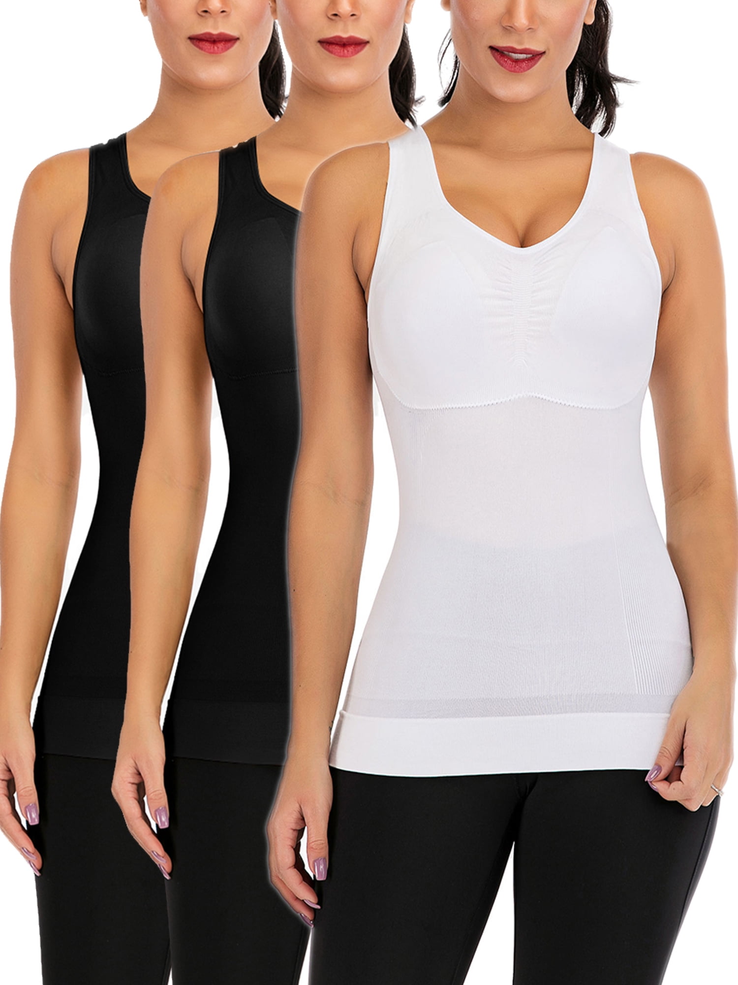 Set of 3 TaLELINTA Tops for Women Undershirts Camis Tops Body Shaper ...