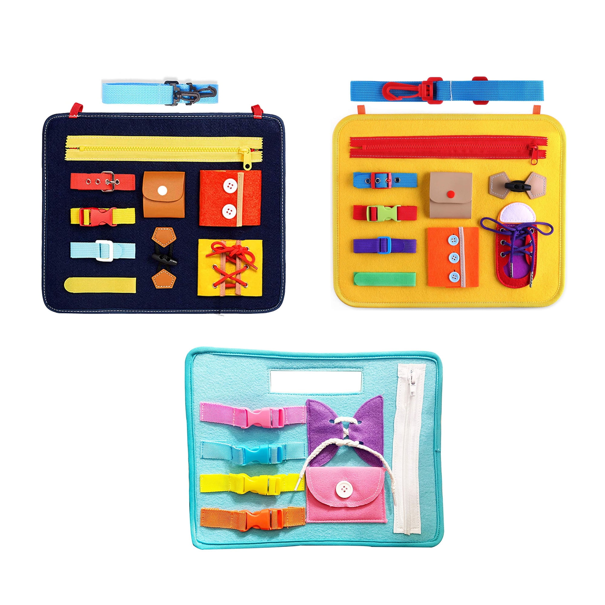 Set 3 Toddler Baby Learning Toy - Preschool Basic Skills Board for ...