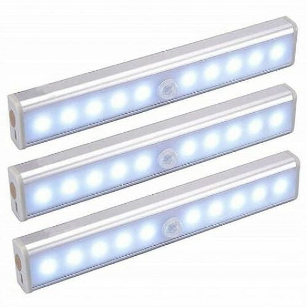 A Set Of 3 Usb Rechargeable Wireless Led Lights, Equipped With Magnetic ...