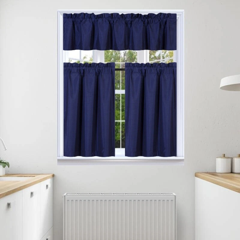 Navy Blue Kitchen Curtains