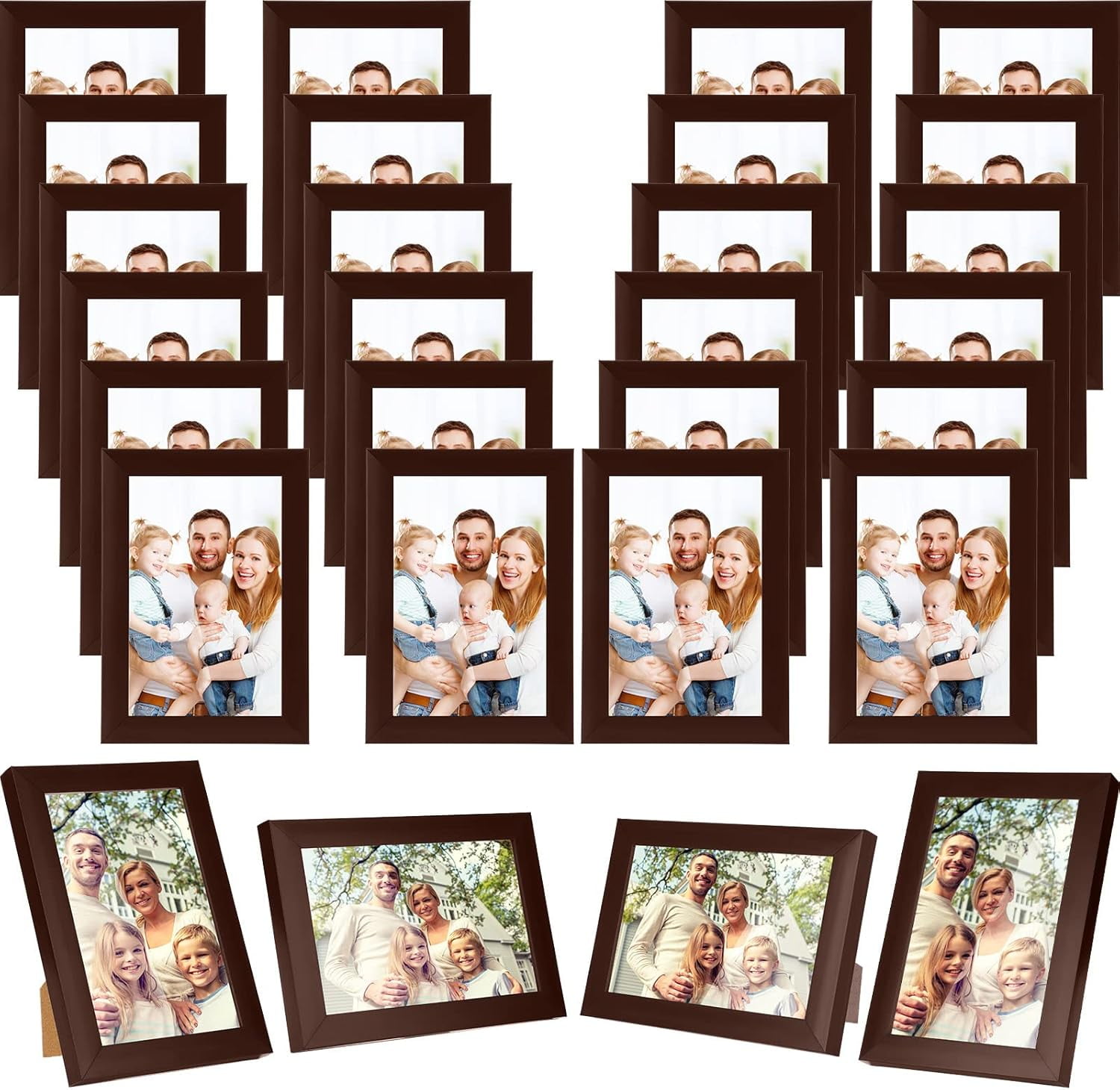 Set of 30 4 x 6 Picture Frame Display Pictures with Mat Wall Mounting ...