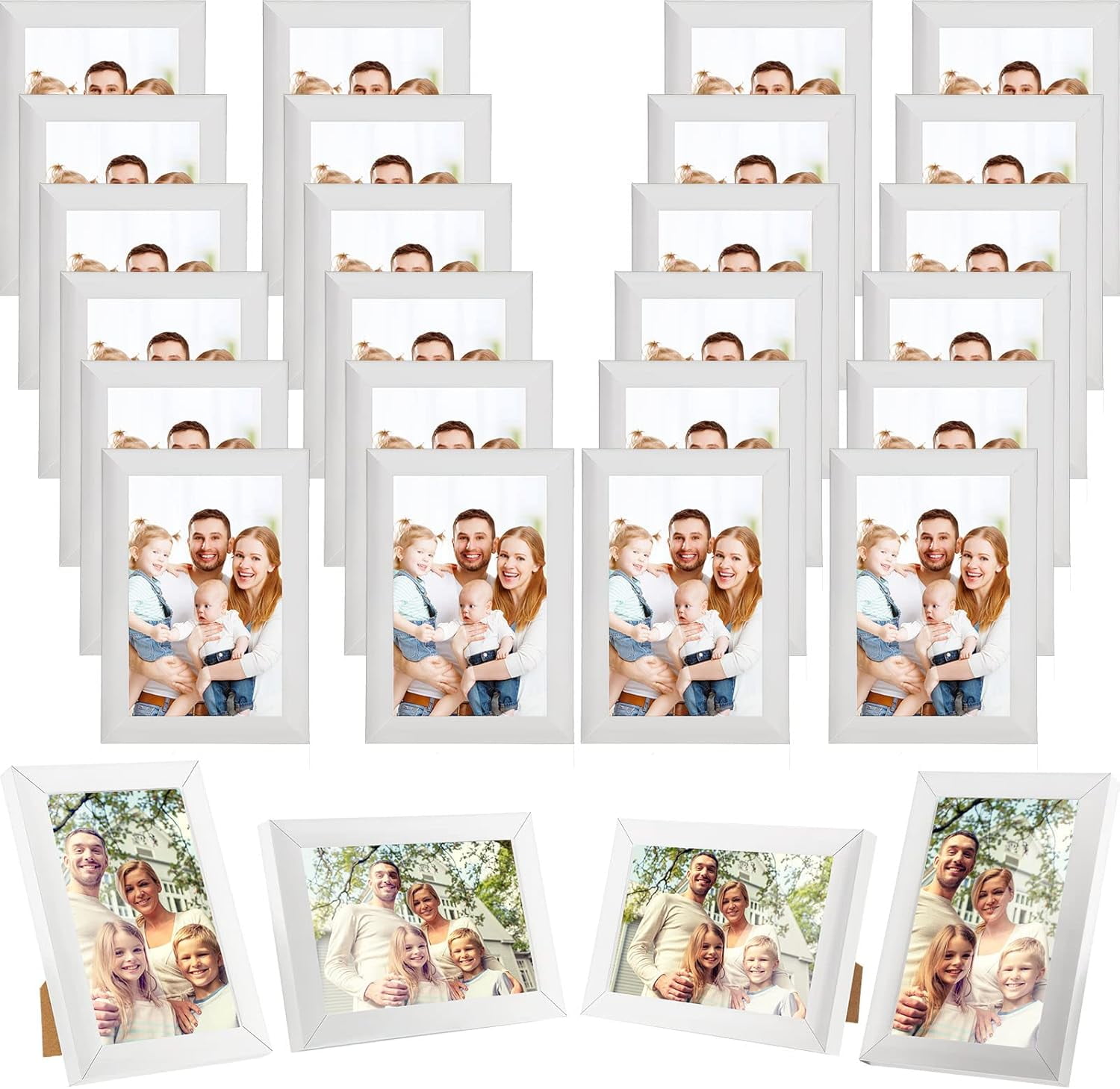 Set of 30 4 x 6 Picture Frame Display Pictures with Mat Wall Mounting ...
