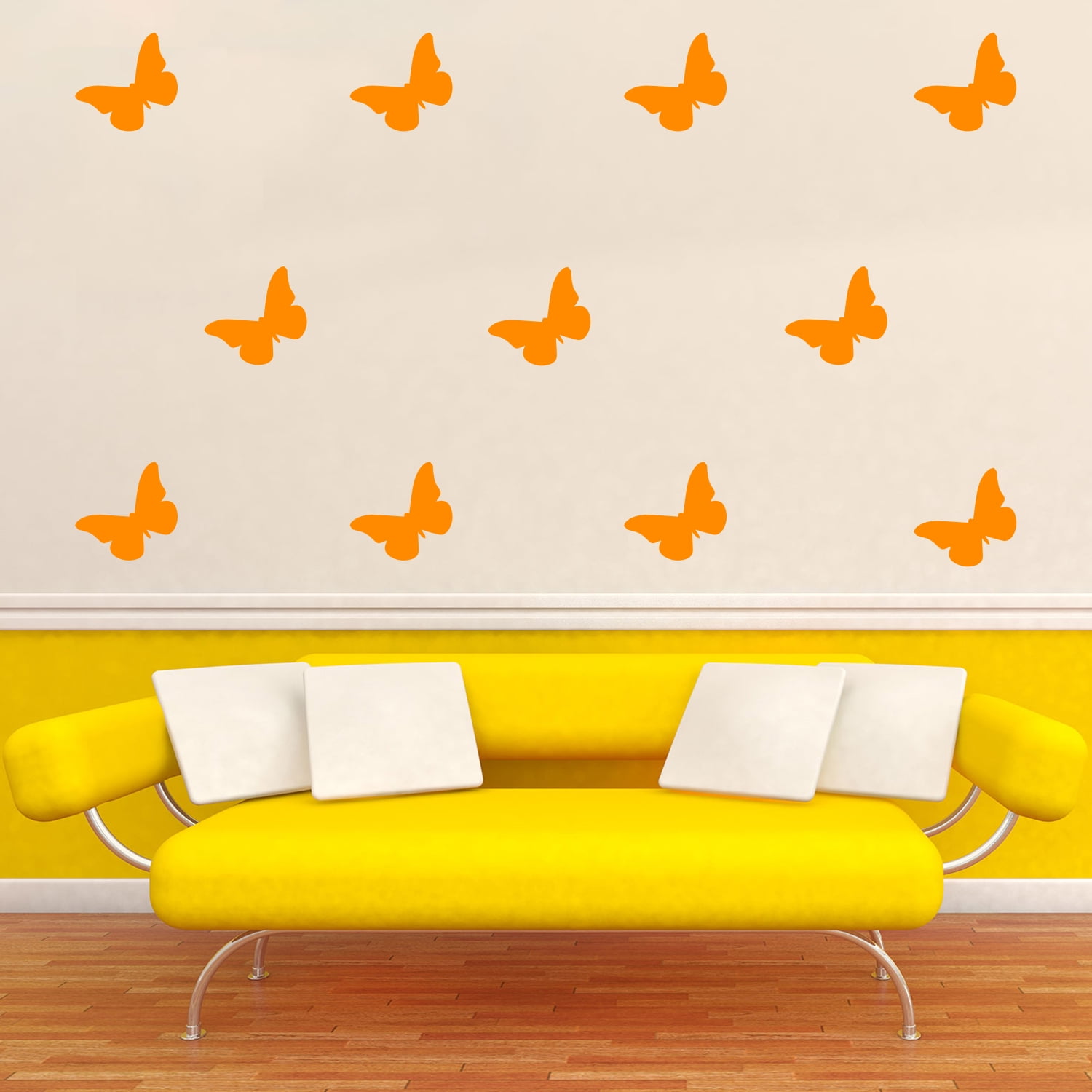 Set of 30 Butterflies Vinyl Wall Art Decals - 5" x 5" - Bedroom Vinyl ...