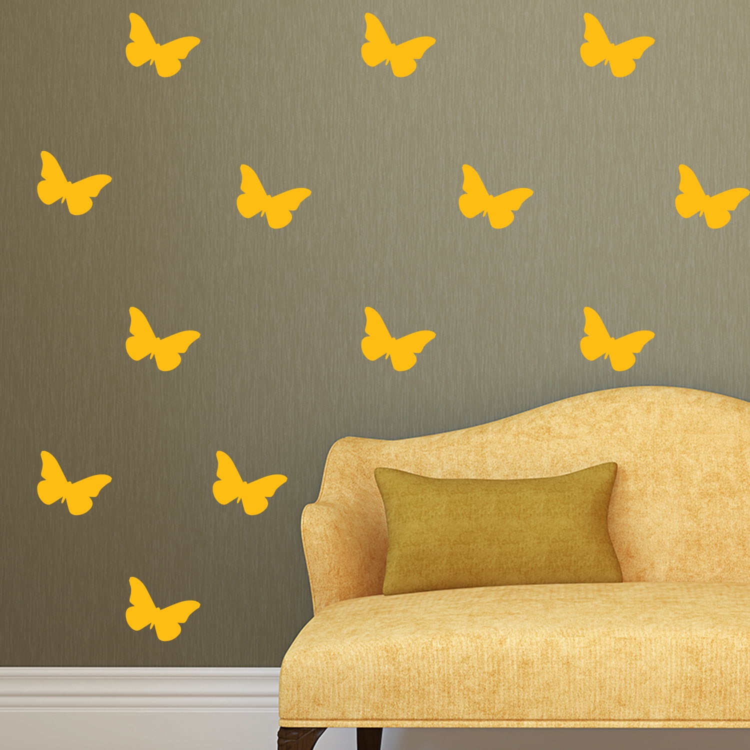 Set of 30 Butterflies Vinyl Wall Art Decals - 5" x 5" - Bedroom Vinyl ...