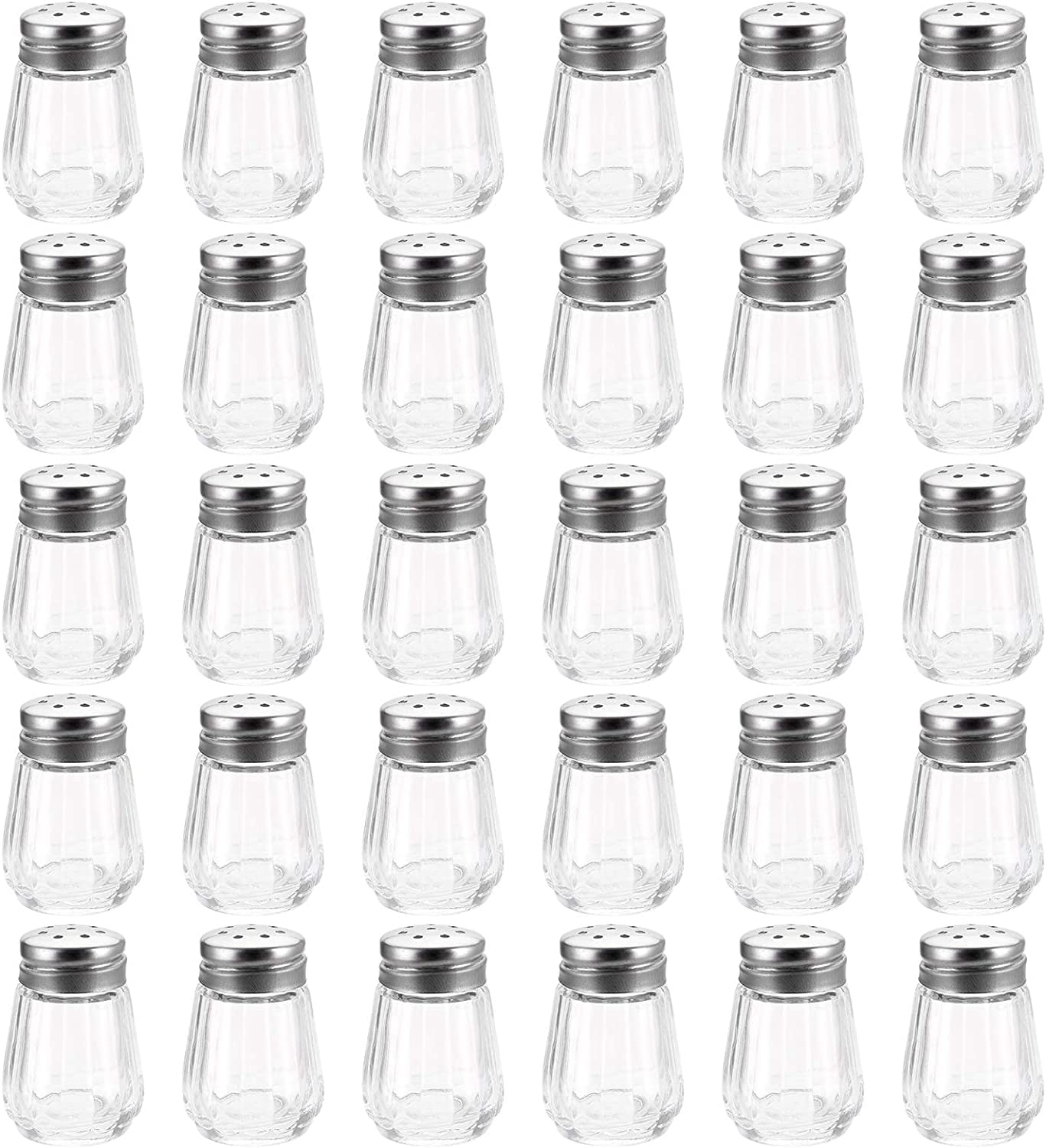 Set of 30 Salt and Pepper Shakers, 0.5 Oz Mini Clear Salt and Pepper ...