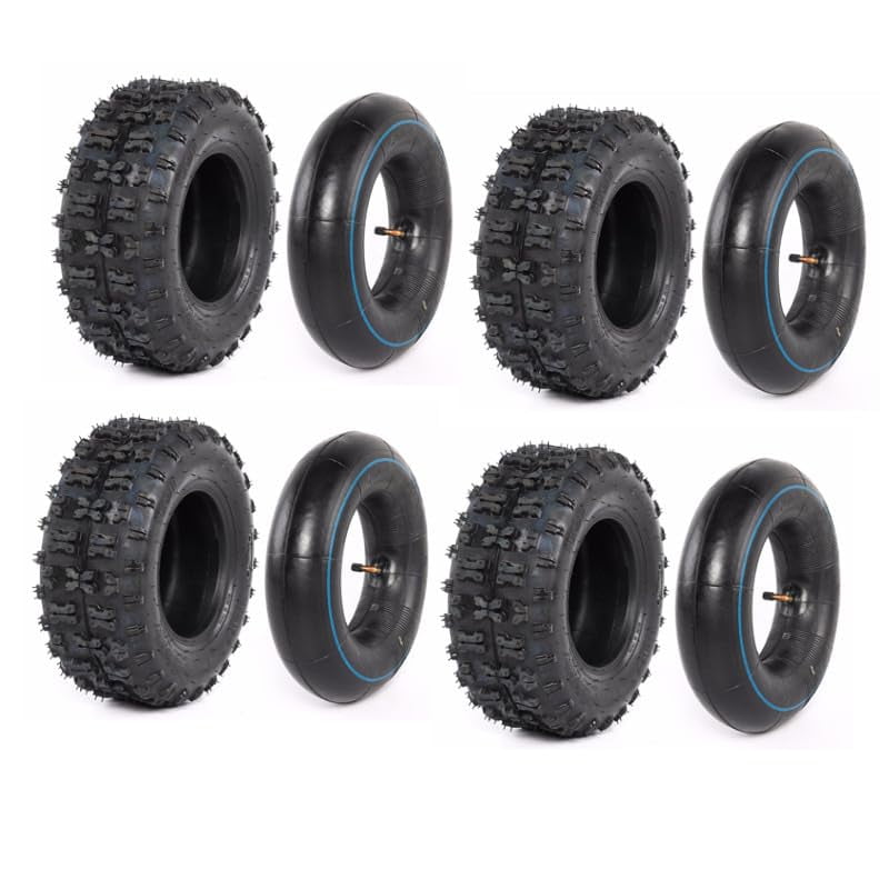 Set of 4 13x5.00-6 Tire and Tube Set 13x5-6 Knobby Tire for Lawn Mower ...