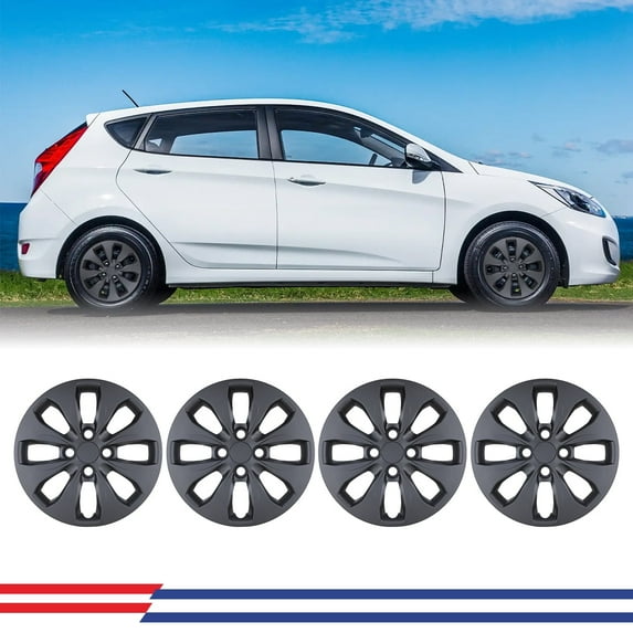 4Pcs 14 inch Hubcaps for Hyundai Accent Hatchback/Sedan 2012 2013 2014 ...