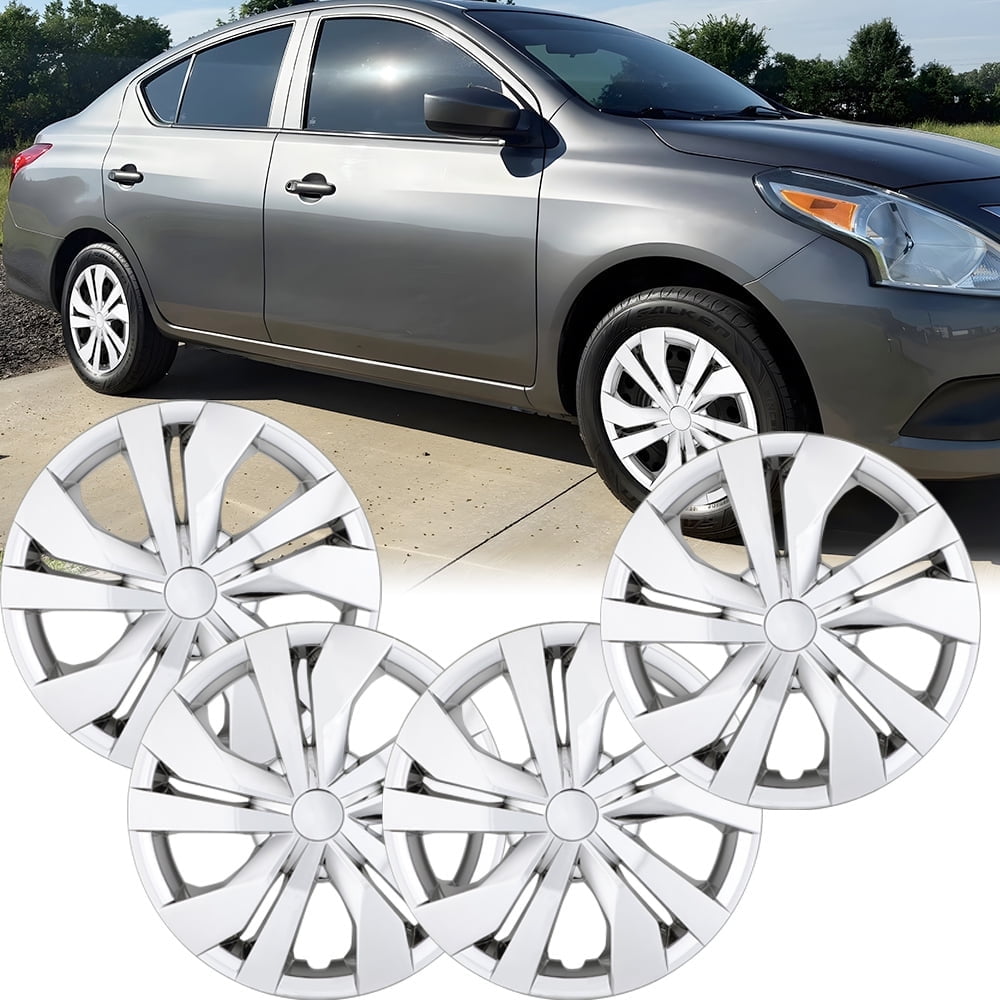 (Set of 4) 15 inch Steel Wheel Hubcaps for Nissan Versa 2007-2025,Versa ...