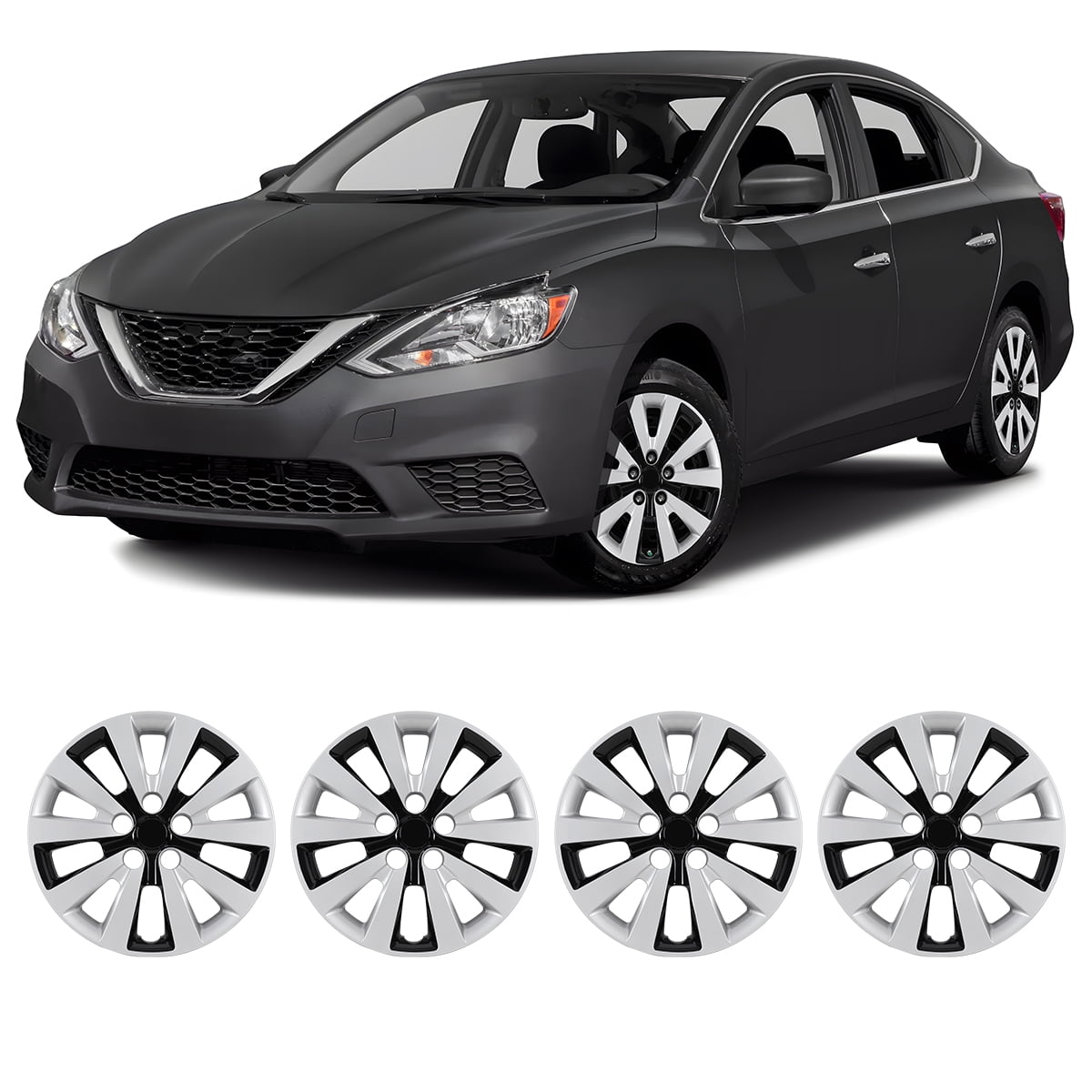 (Set of 4) 16inch Hubcaps Fit for Nissan Sentra 2013-2019,Wheel Rim ...