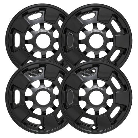 Set of 4 17" Gloss Black Wheel Skins Wheel Covers compatible with 11-19 ...