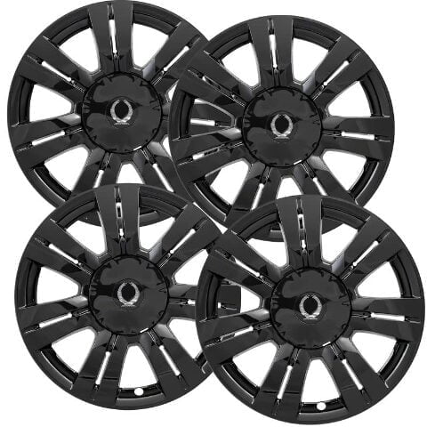 Set of 4 18 inch Gloss Black ABS Wheel Skins Compatible with 10-21 ...