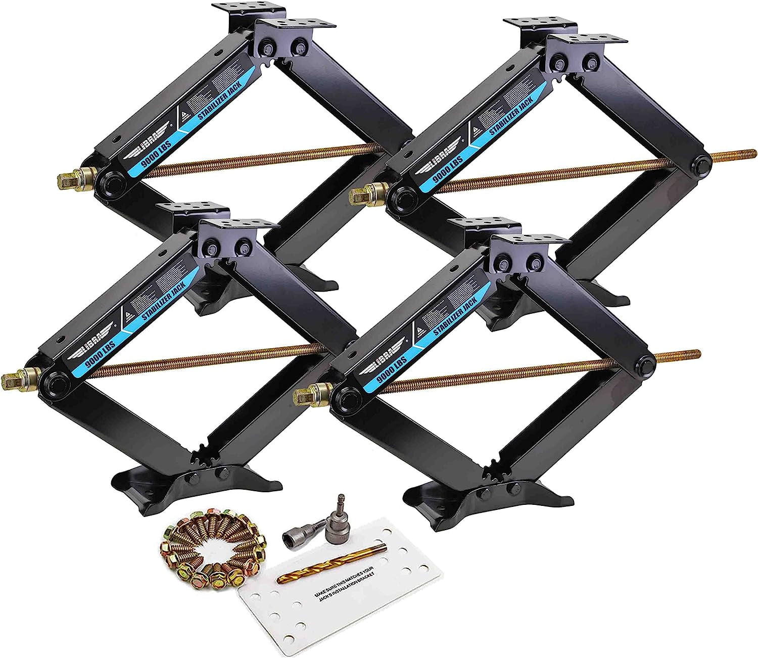 Set of 4 9K lb Heavy Duty 24" RV Trailer Camper Stabilizer Leveling ...