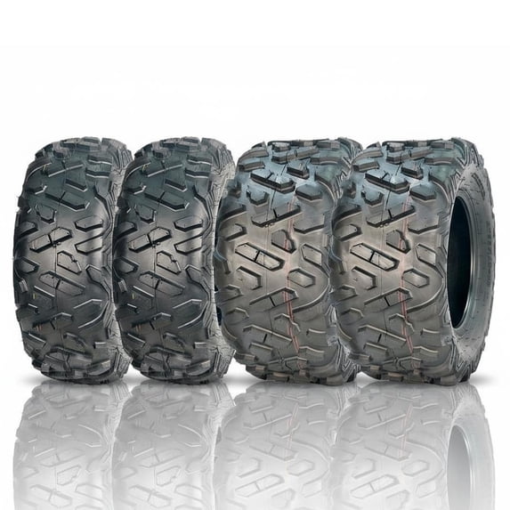 Set of 4 ATV UTV Tires 25x8-12 & 25X10-12 All-Terrain Tires, 6PR ...