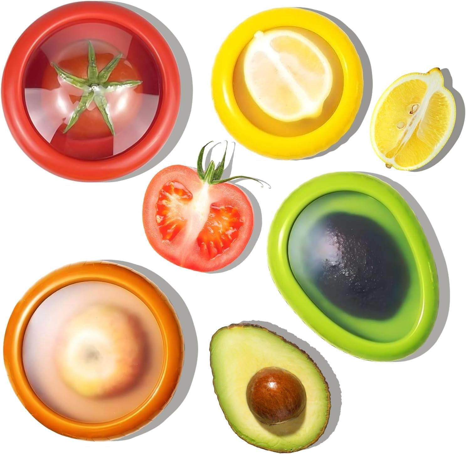 Set of 4 Avocado Saver and Onion Storage Set, Fresh Pod, Reusable ...