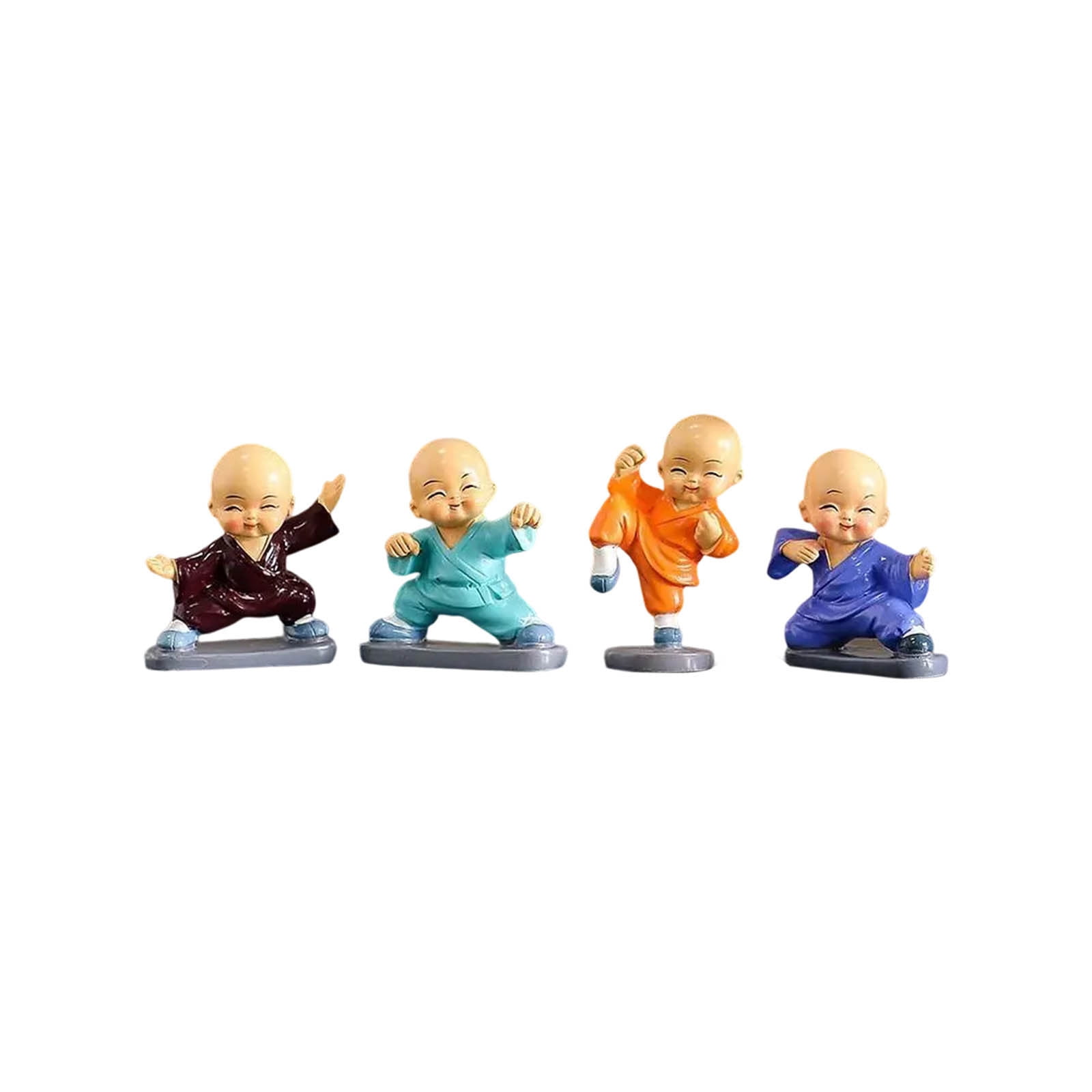 Set of 4 Baby Buddha,Tabletop Figurines,Mini Indoor Resin Buddha Statue ...
