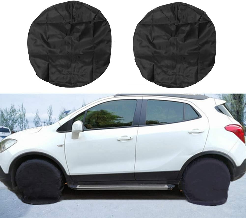 Set of 4 Car Tire Covers - Waterproof Dustproof Tire Sun Protectors ...