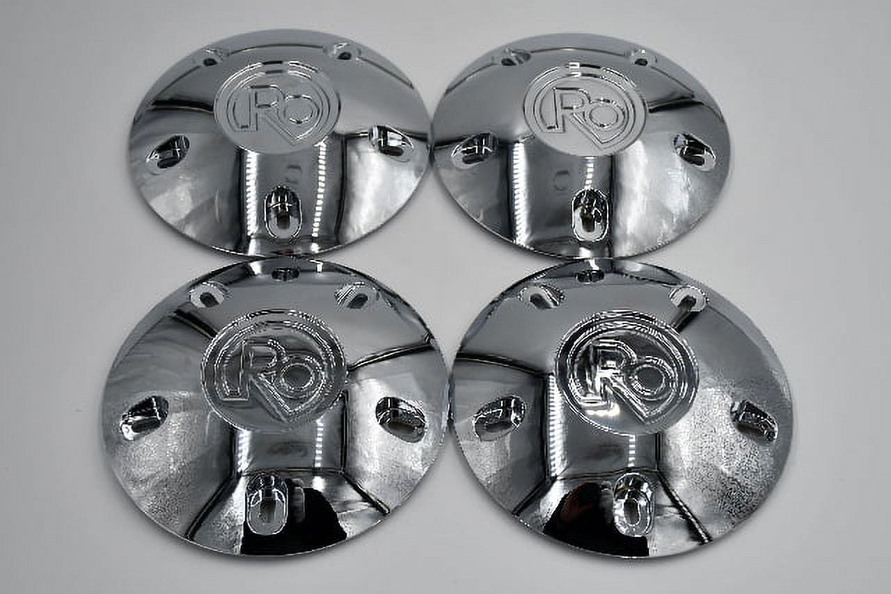 Set 4 Chrome Replacement Ro Center Caps Fit Any Wheel 5x4.5 5x4.75 5x5 ...