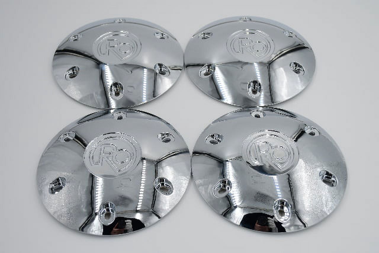 Set 4 Chrome Ro Center Caps Fit Any Wheel 6x135 w/ 14x2 Lug Nuts ...