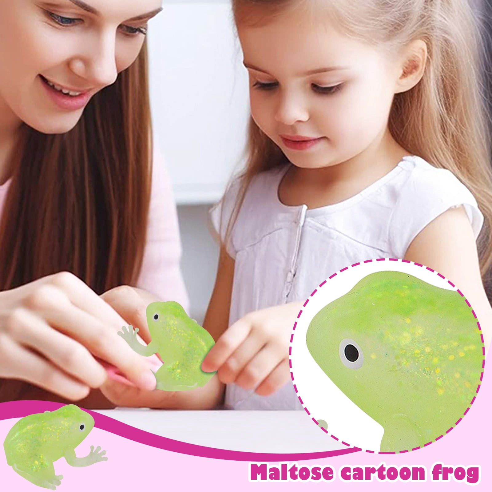 Set of 4 Colorful Frog Shaped Decompression Toys | Ideal for Squeezing ...