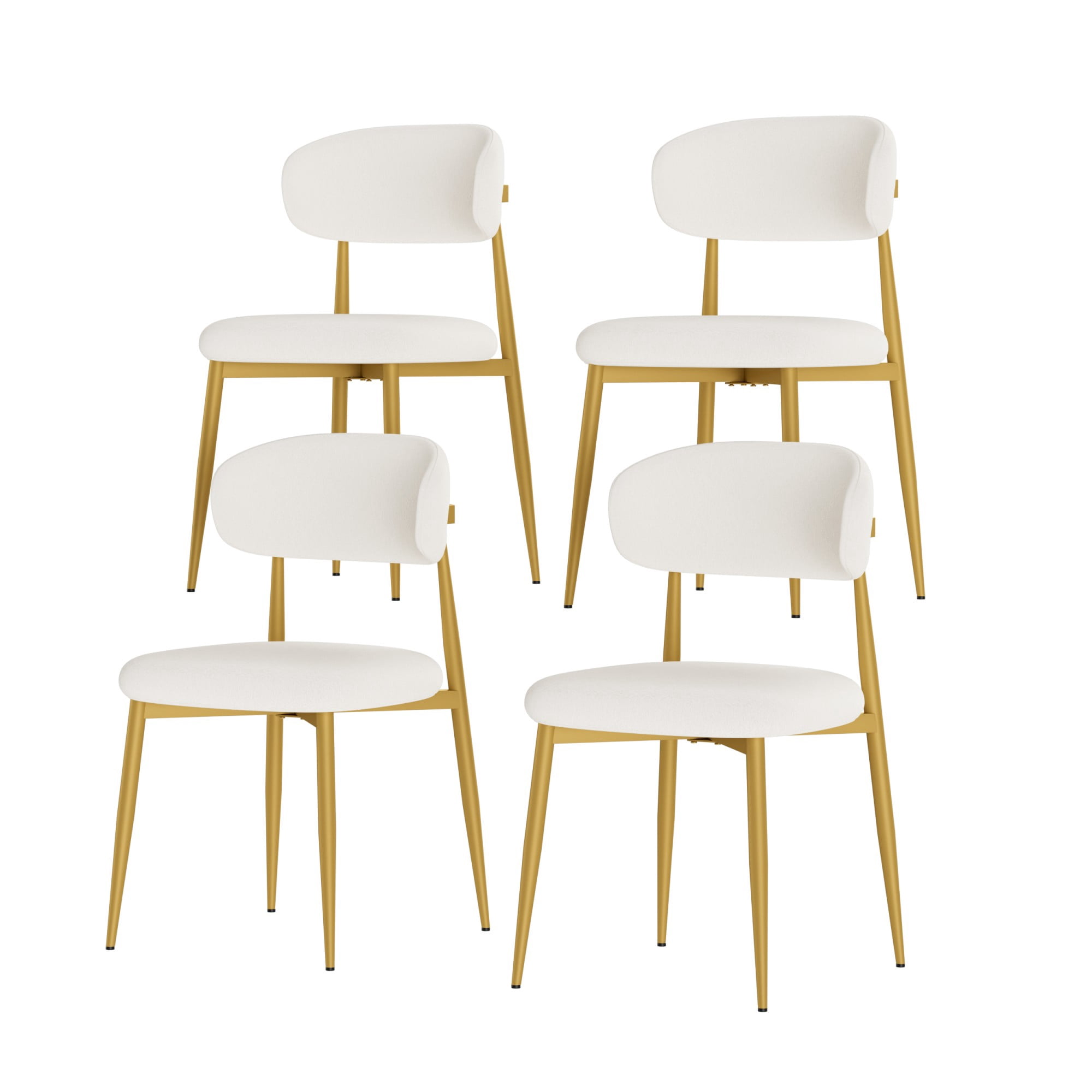 Set of 4 Dining Chairs, Modern Kitchen Chairs with Soft Padding ...