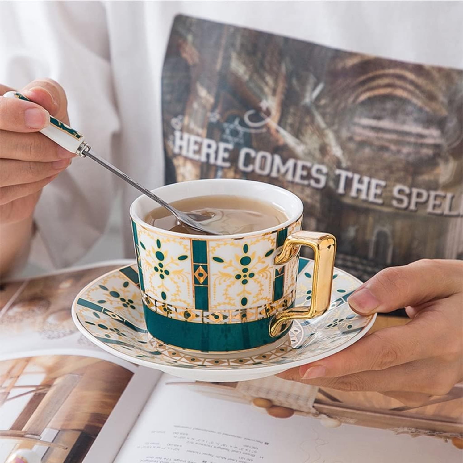 Set of 4 Elegant and Stylish Porcelain Espresso Coffee Cups in Nordic ...