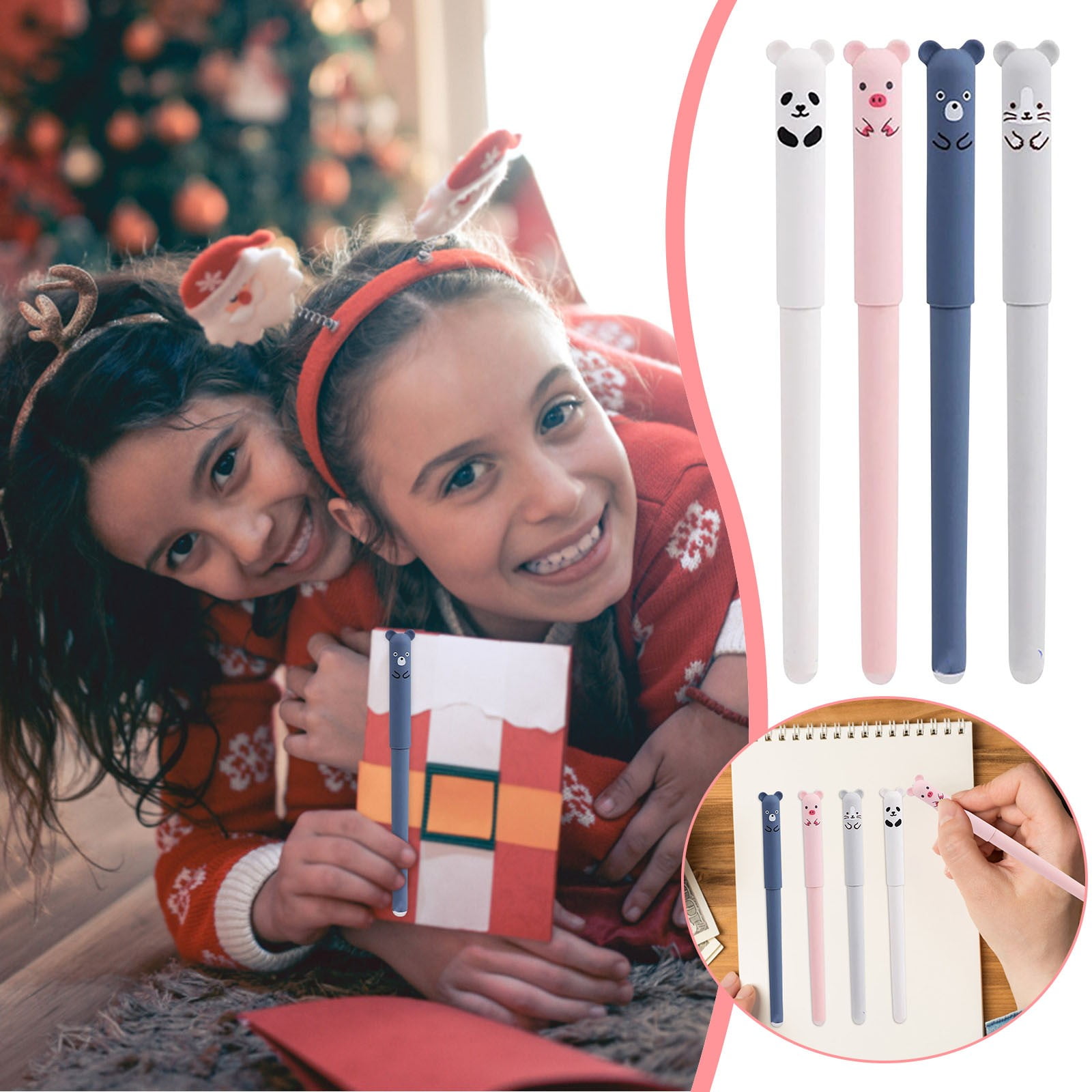 Set of 4 Erasable Gel Pens, Retractable Erasable Pens with ...