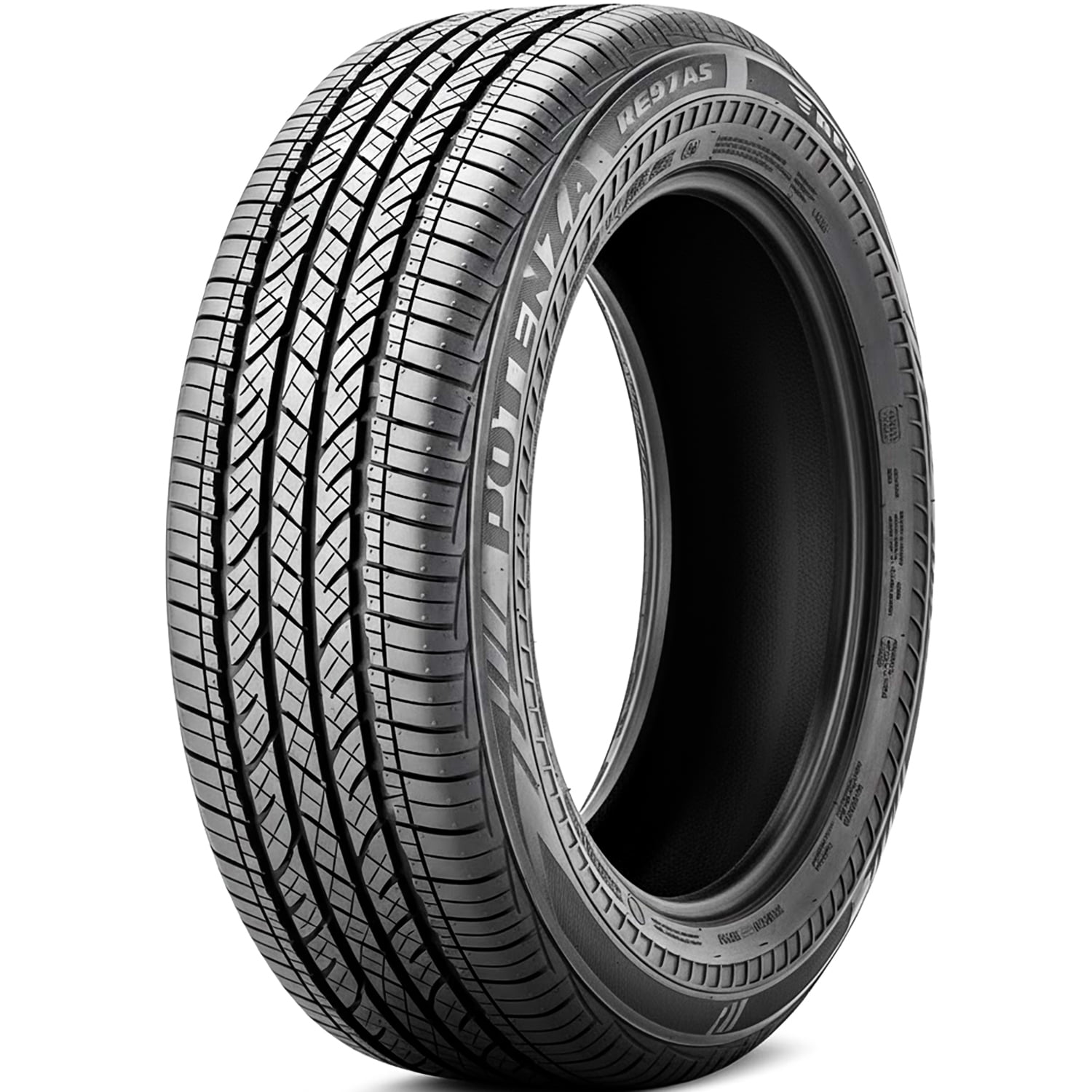 Set of 4 (FOUR) Bridgestone Potenza RE97AS RFT 225/50R18 94V A/S ...