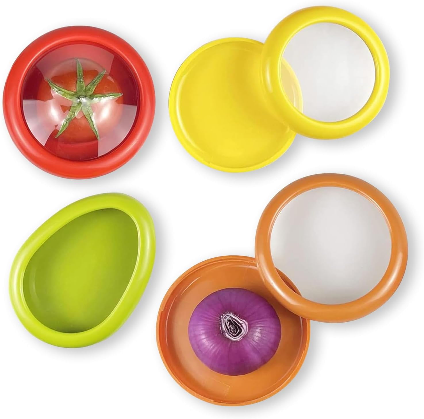 Set of 4 Fresh Containers, Fresh Pod, Storage Pods for Avocado, Onions ...