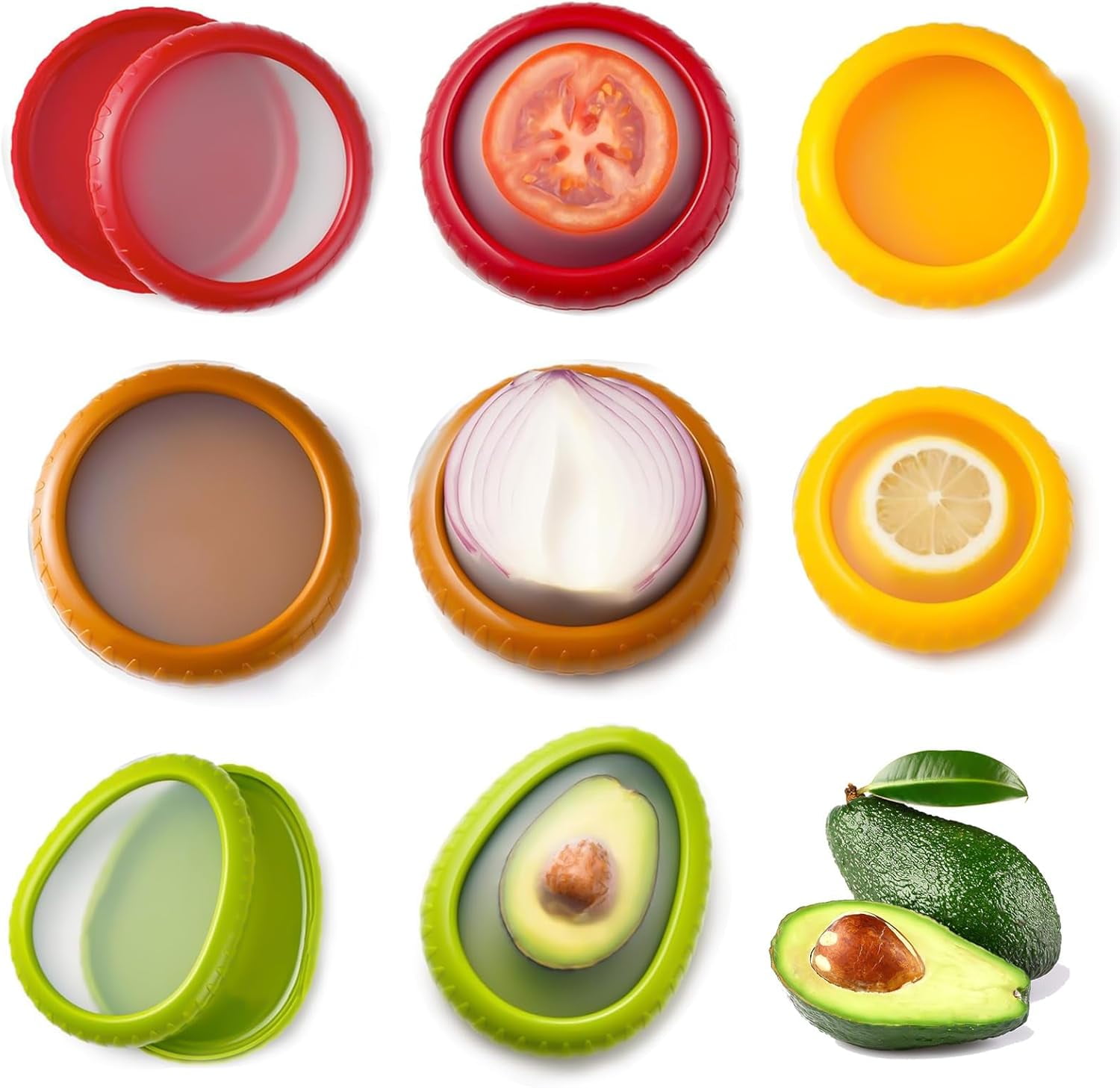 Set of 4 Fresh Food Containers, Fresh Pod, Reusable Silicone Storage ...