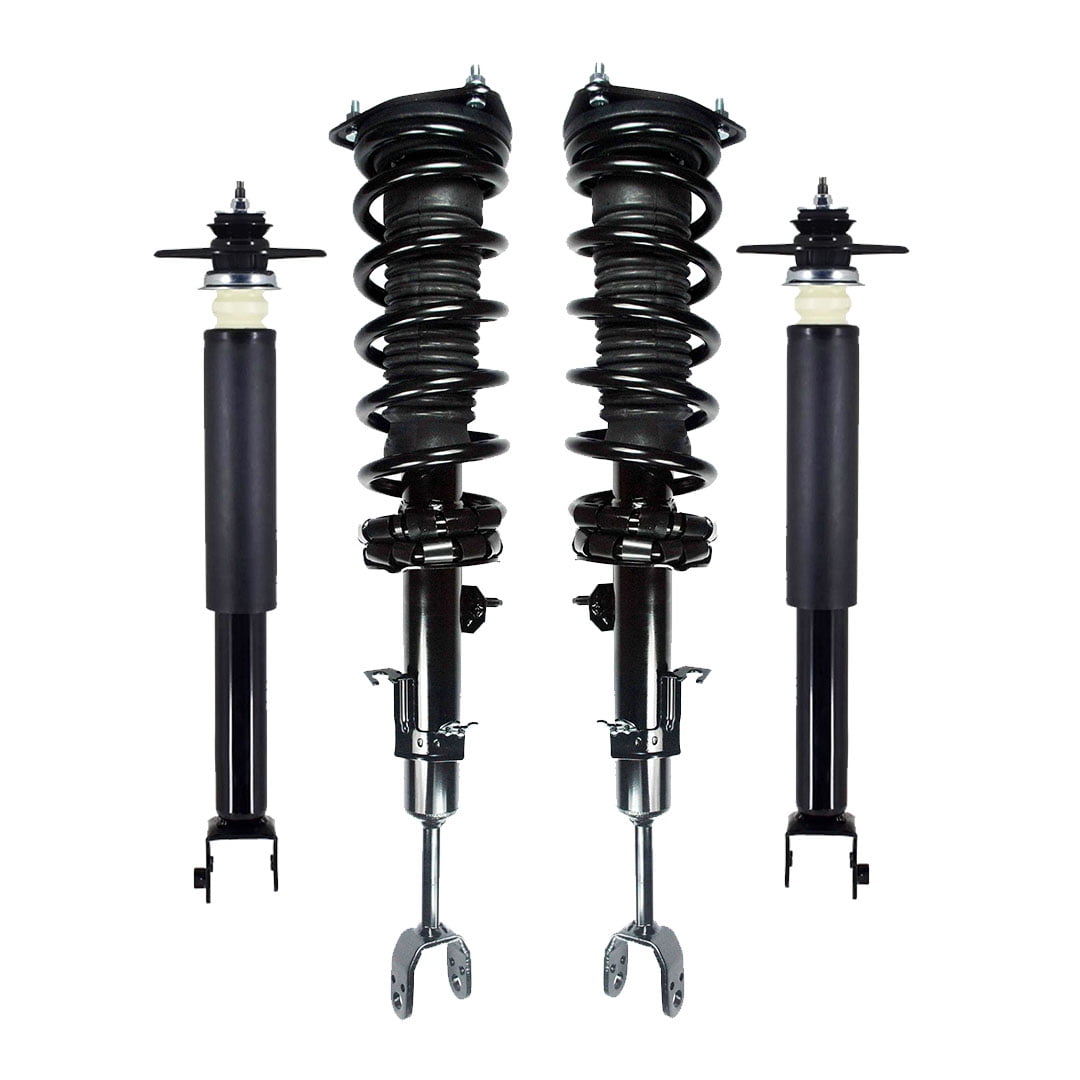 Set 4 Front Quick Complete Strut Coil Spring Rear Complete Shock For