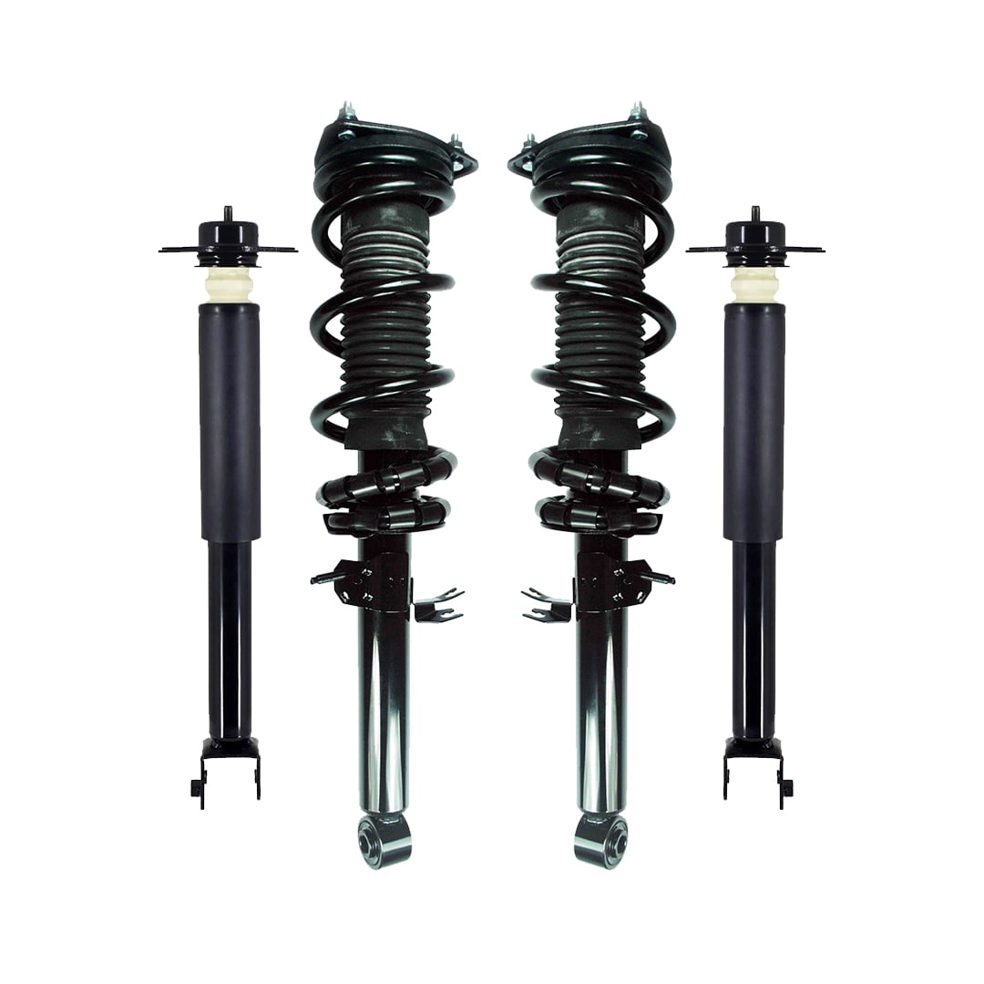 Set 4 Front Quick Complete Strut Coil Spring Rear Complete Shock For