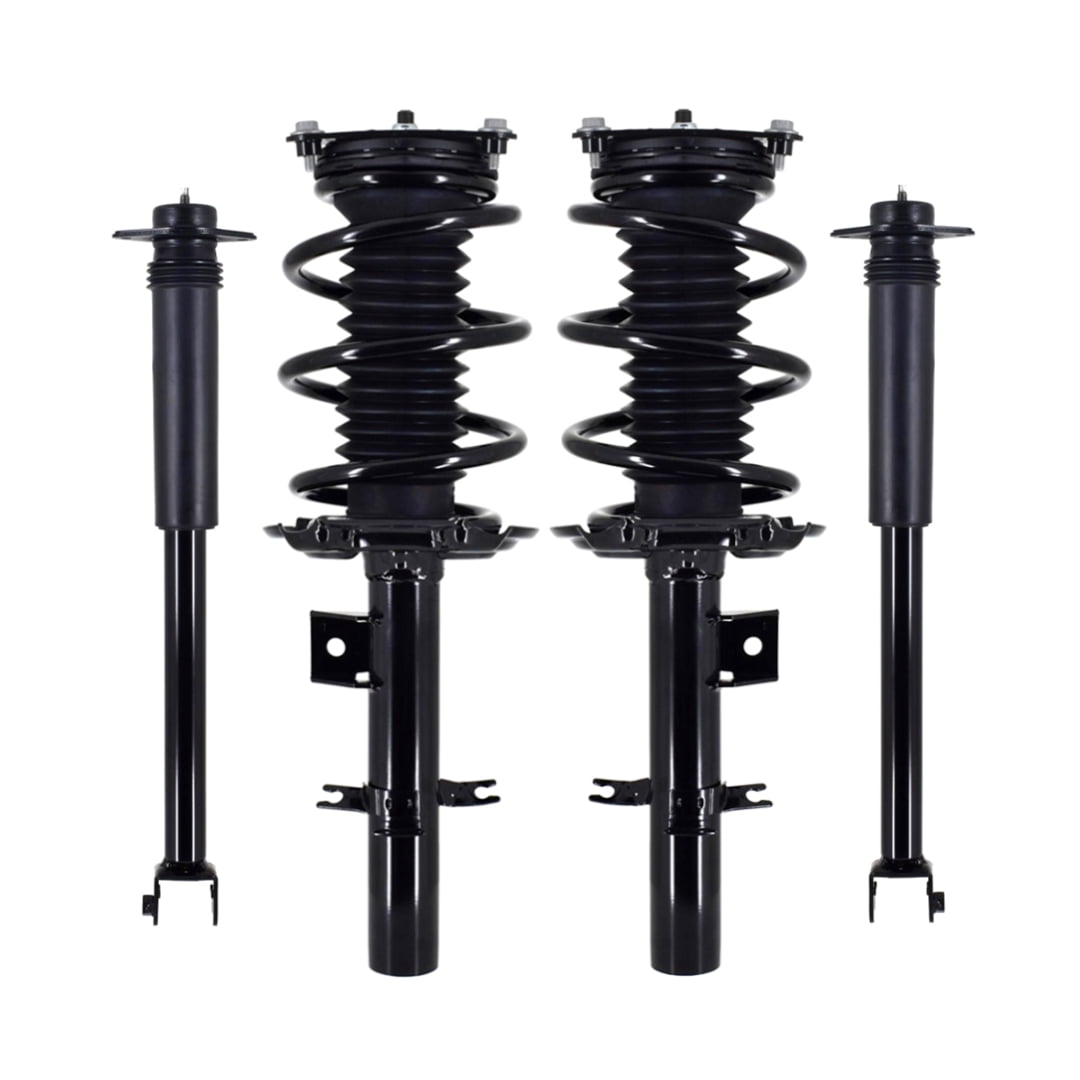 Set 4 Front Quick Complete Strut Coil Spring Rear Complete Shock For