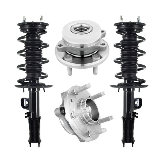 Set of 4 Front Quick Complete Strut-Coil Spring Assembly-Wheel Hub ...