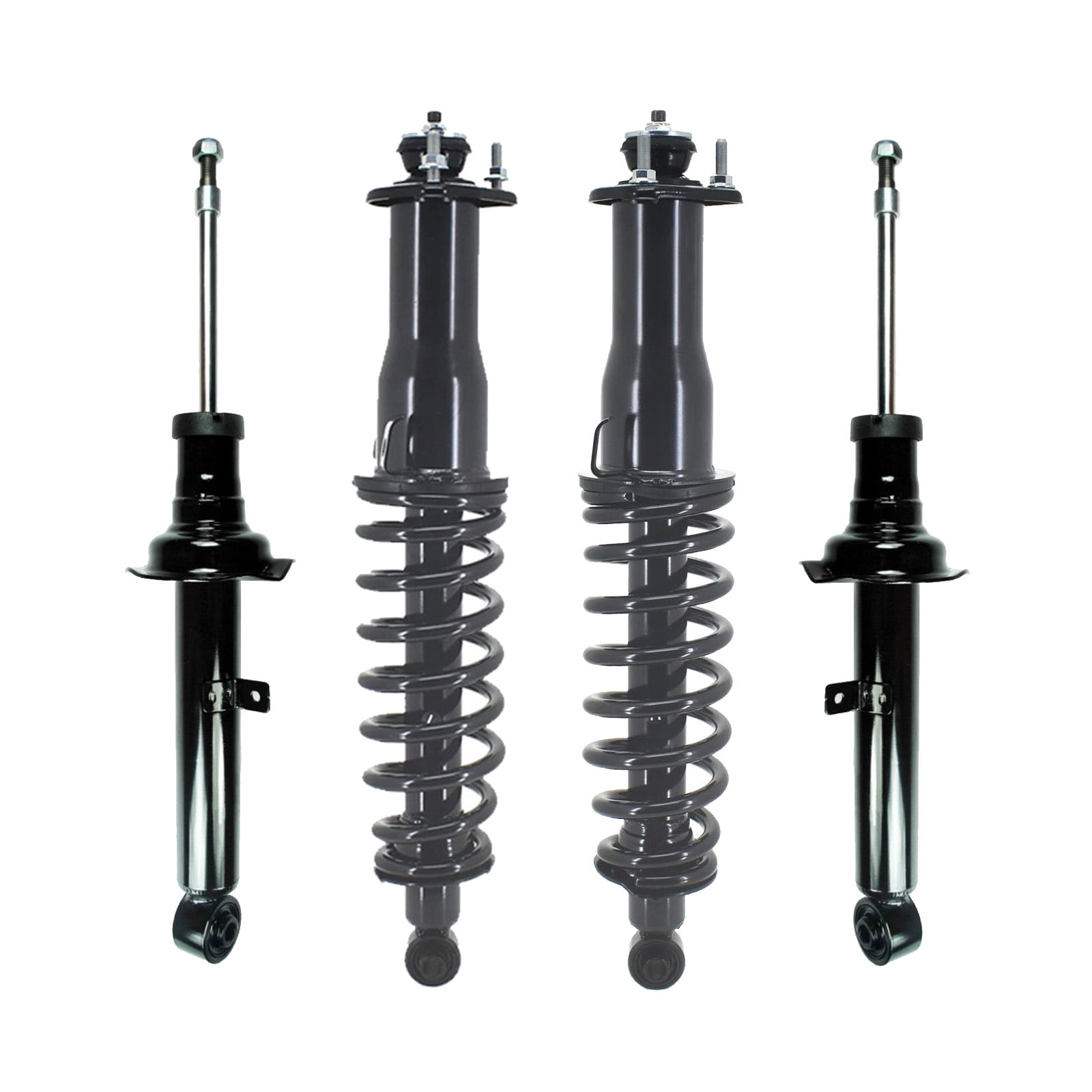 Set of 4 Front Suspension Strut Assembly-Rear Quick Complete Strut-Coil ...