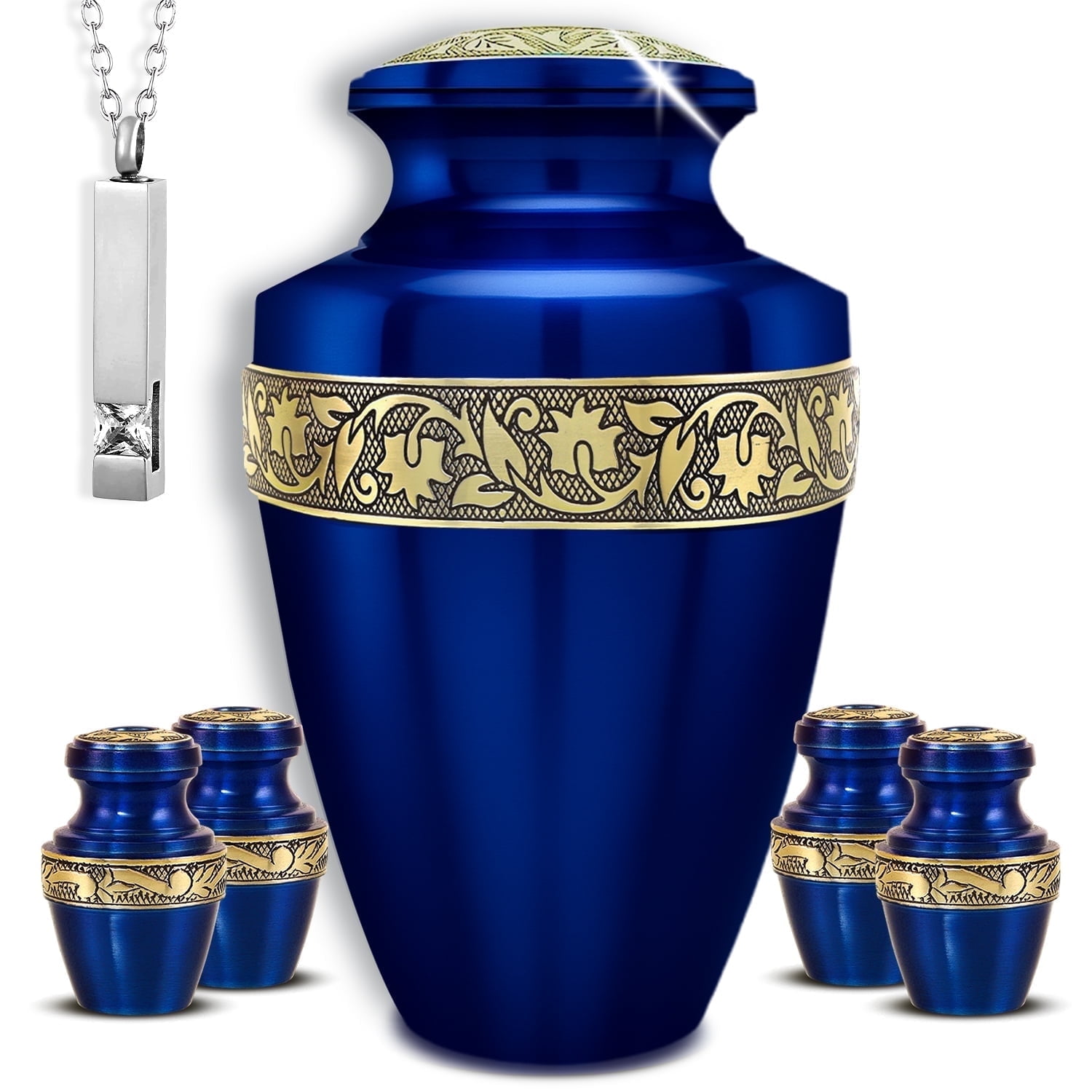Set of 6 Funeral & Cremation Urn for Ashes Adult Male & Female with 1 ...