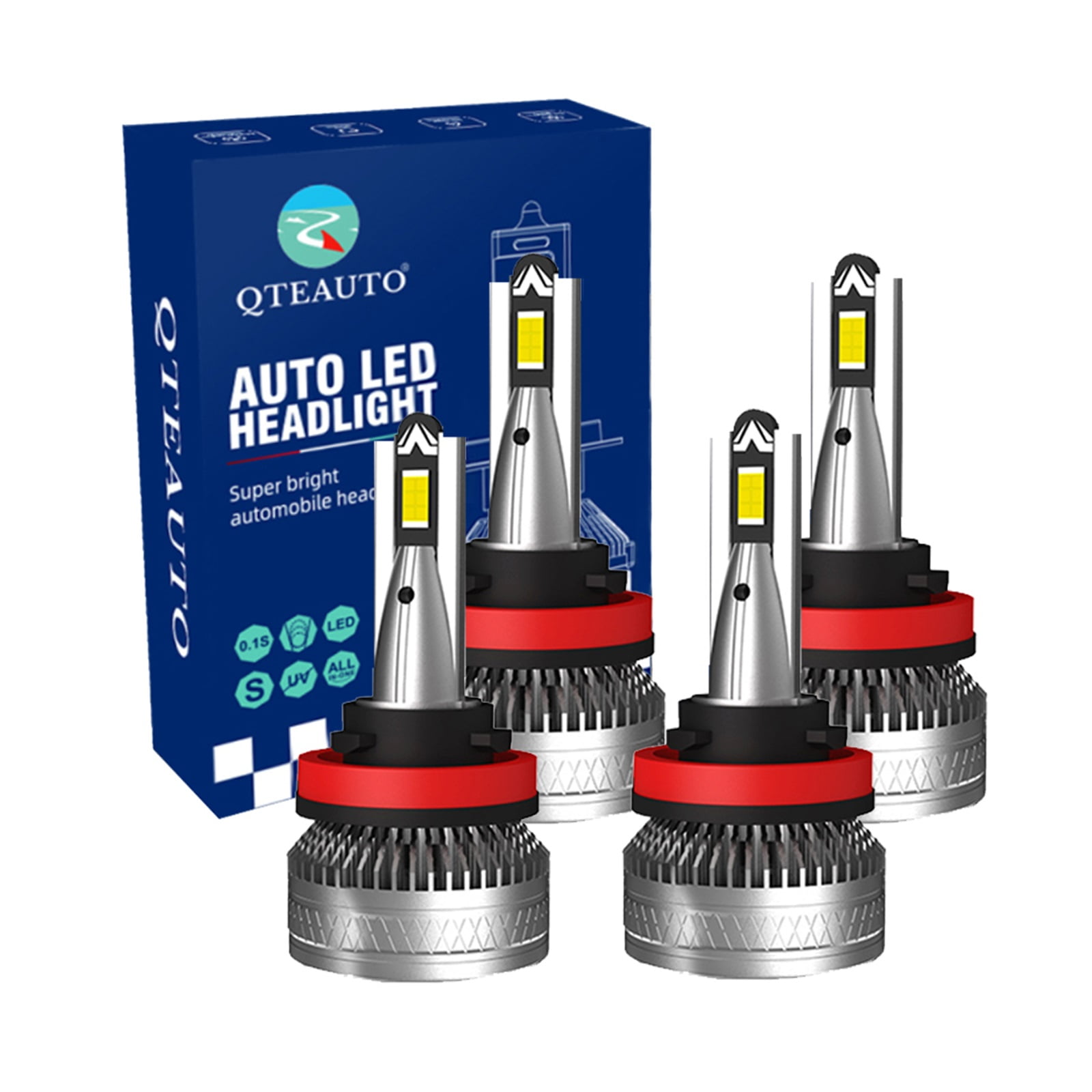 Set of 4 H8/H9/H11 LED Bulb Daytime Running Fog Light 140W, Voltage 12V ...