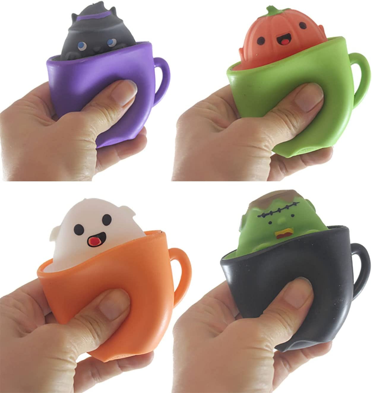 Set of 4 Halloween in a Cup - Surprise Character Pop Up Hide and Seek ...