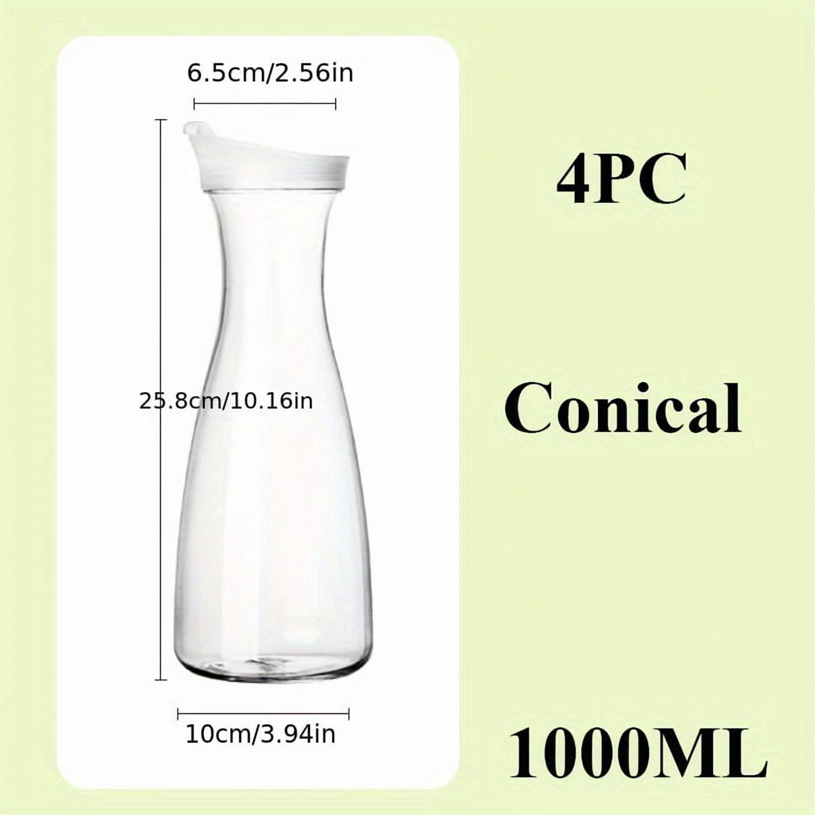 Set of 4 High-Quality Iced Tea Pitchers with Flip-Top Lids - Durable ...