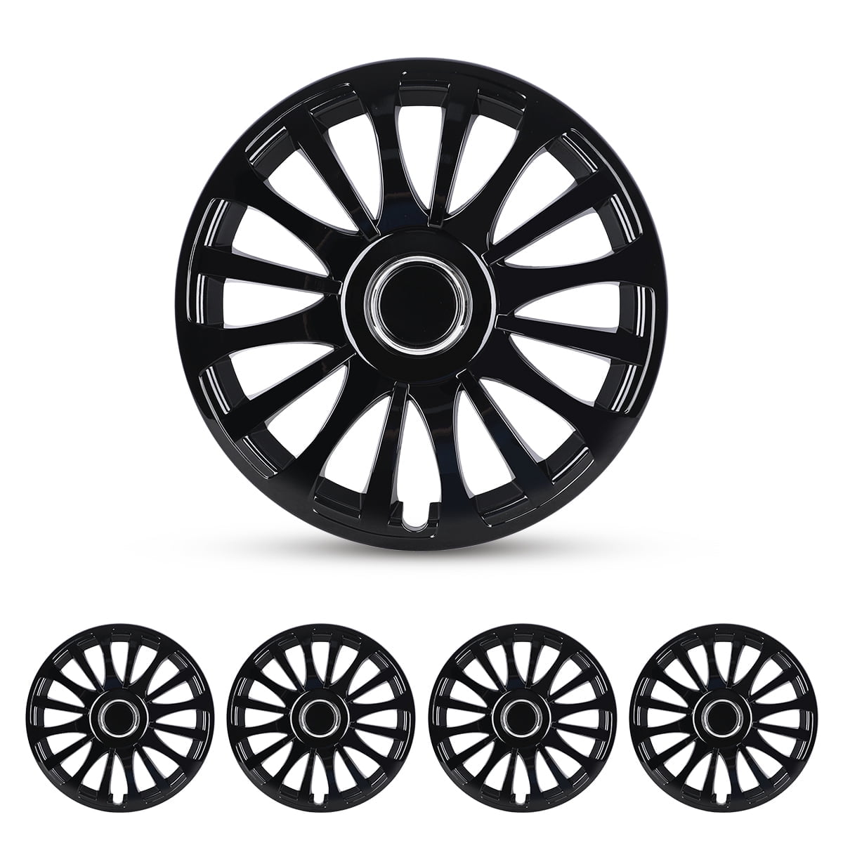 Set of 4 Hubcap Wheel Cover Replacement 15" Hub Caps Universal Wheel ...