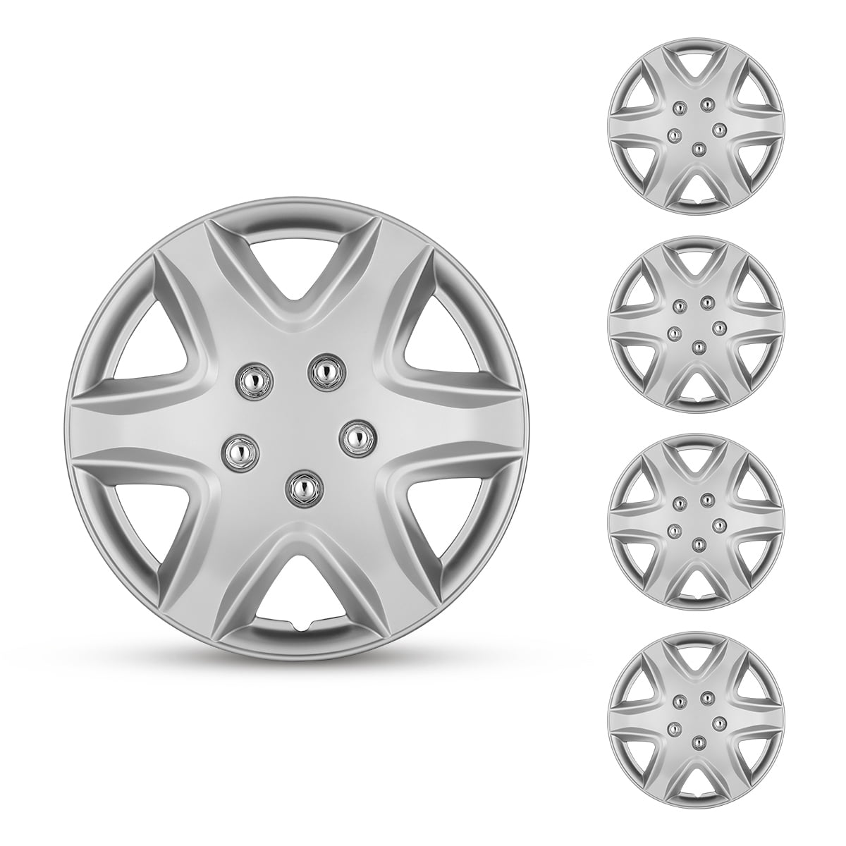 Set of 4 Hubcap Wheel Cover Replacement 15" Hub Caps Universal Wheel ...