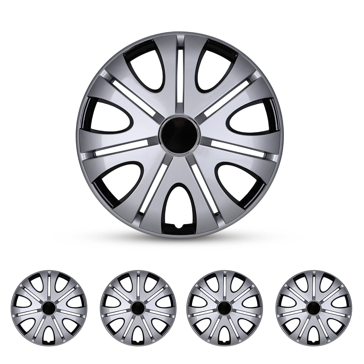 Set of 4 Hubcaps Wheel Cover Replacement 14" Hub Caps Universal Wheel ...