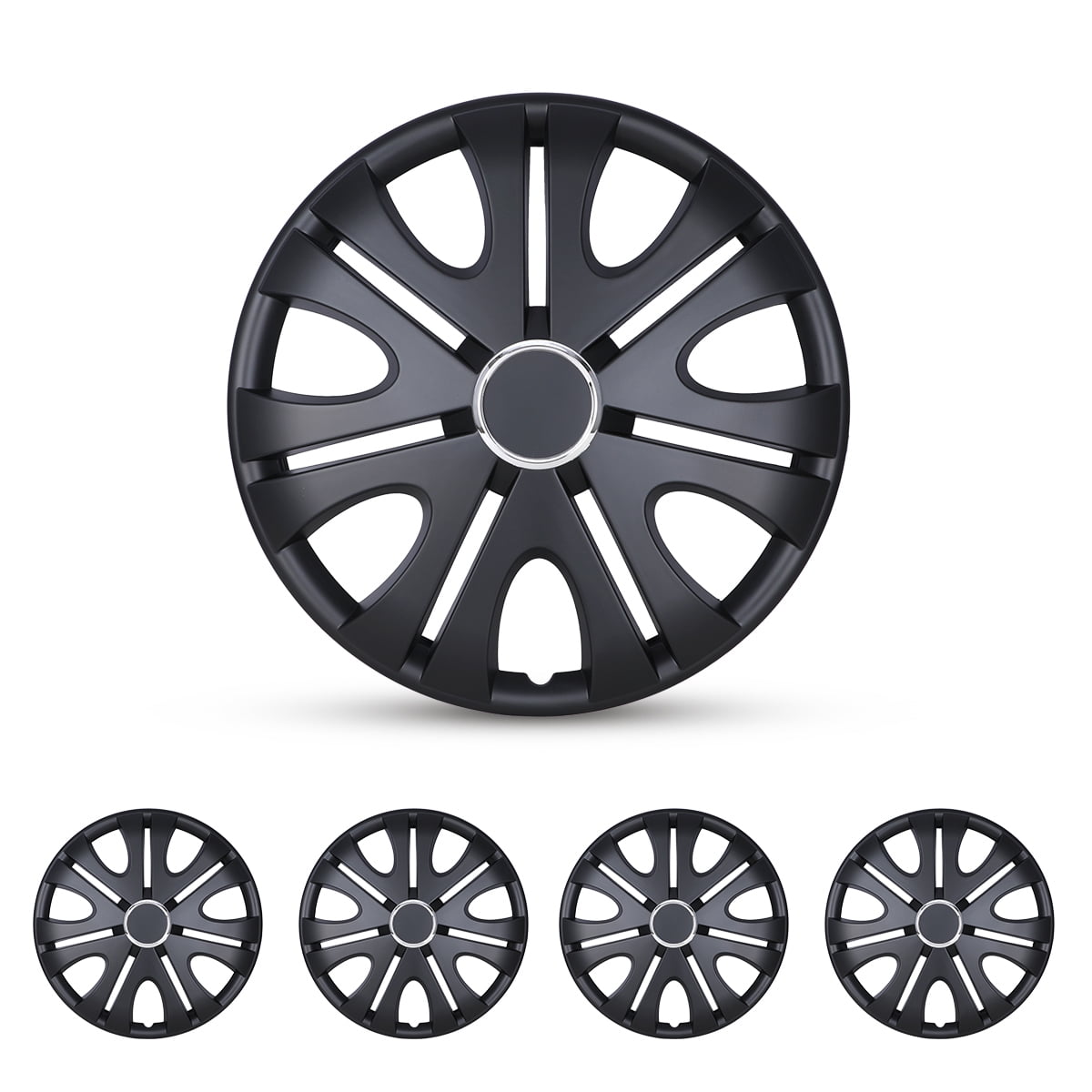Set of 4 Hubcaps Wheel Cover Replacement 15" Hub Caps Universal Wheel ...
