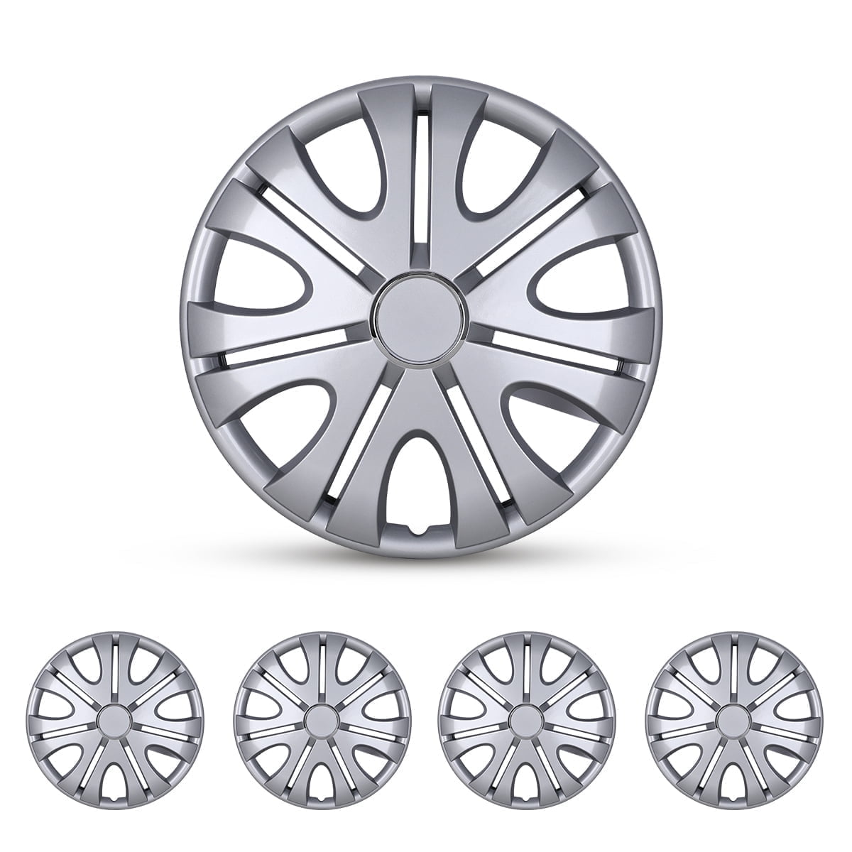 Set of 4 Hubcaps Wheel Cover Replacement 15" Hub Caps Universal Wheel ...