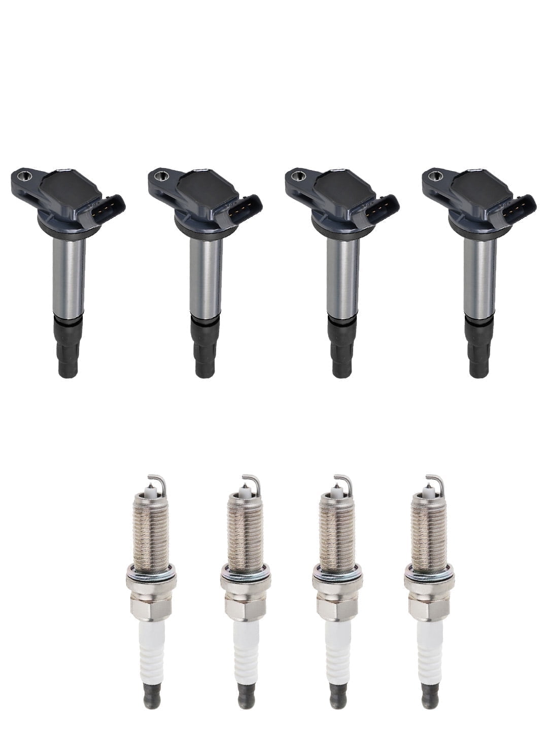 Set of 4 ISA Ignition Coils and 4 Denso Spark Plugs Compatible with ...